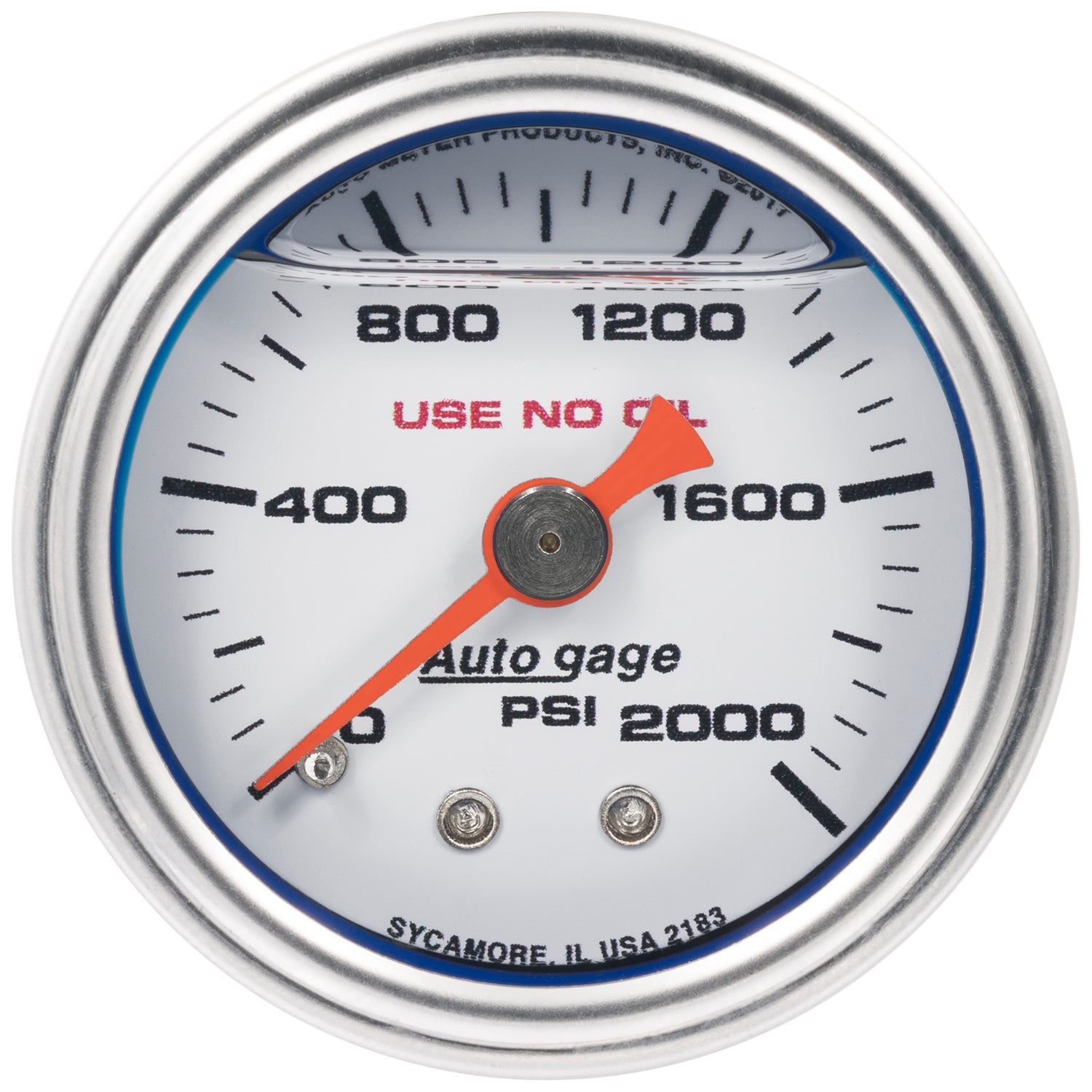 AutoMeter 1-1/2 in. Pressure 0-2000 PSI White - ATM-2183 – Automotive ...