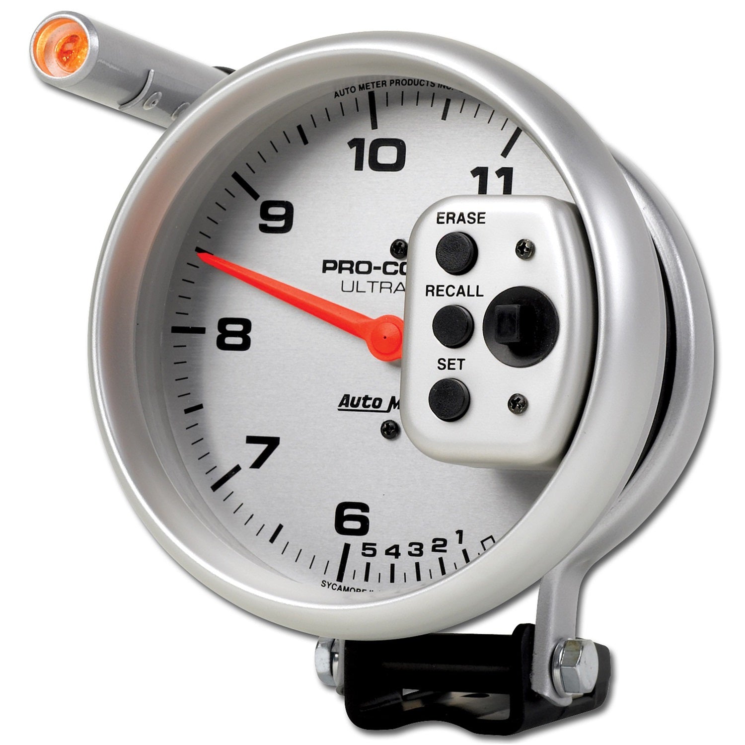5 In. TACHOMETER 0-11000 RPM PEDESTAL W/ QUICK LITE DUAL RANGE W/PEAK ...
