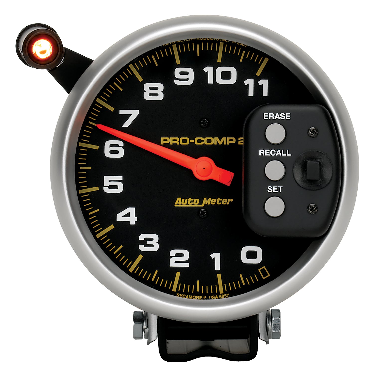 5 In. TACHOMETER 0-11000 RPM PEDESTAL W/ QUICK LITE & PEAK MEMORY PRO ...