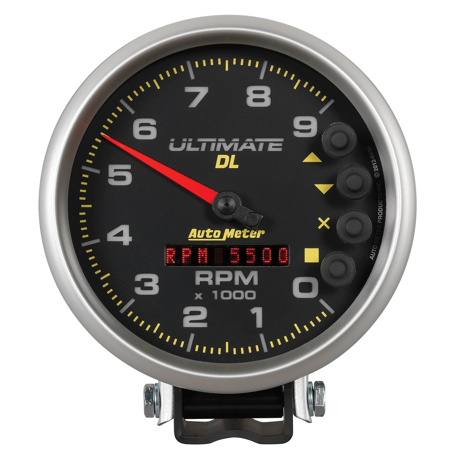 5 In. TACHOMETER 0-9000 RPM PEDESTAL ULTIMATE DL PLAYBACK BLACK ...